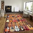 Amazon.com: Guitar Rug Guitar Pattern Rug Guitar Area Rug Music Studio ...