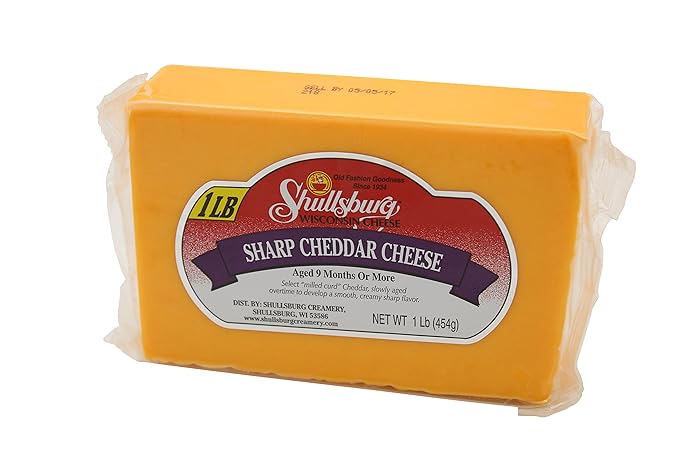 Shullsburg Creamery - Sharp Cheddar Cheese - 1 Pound: Amazon.com ...