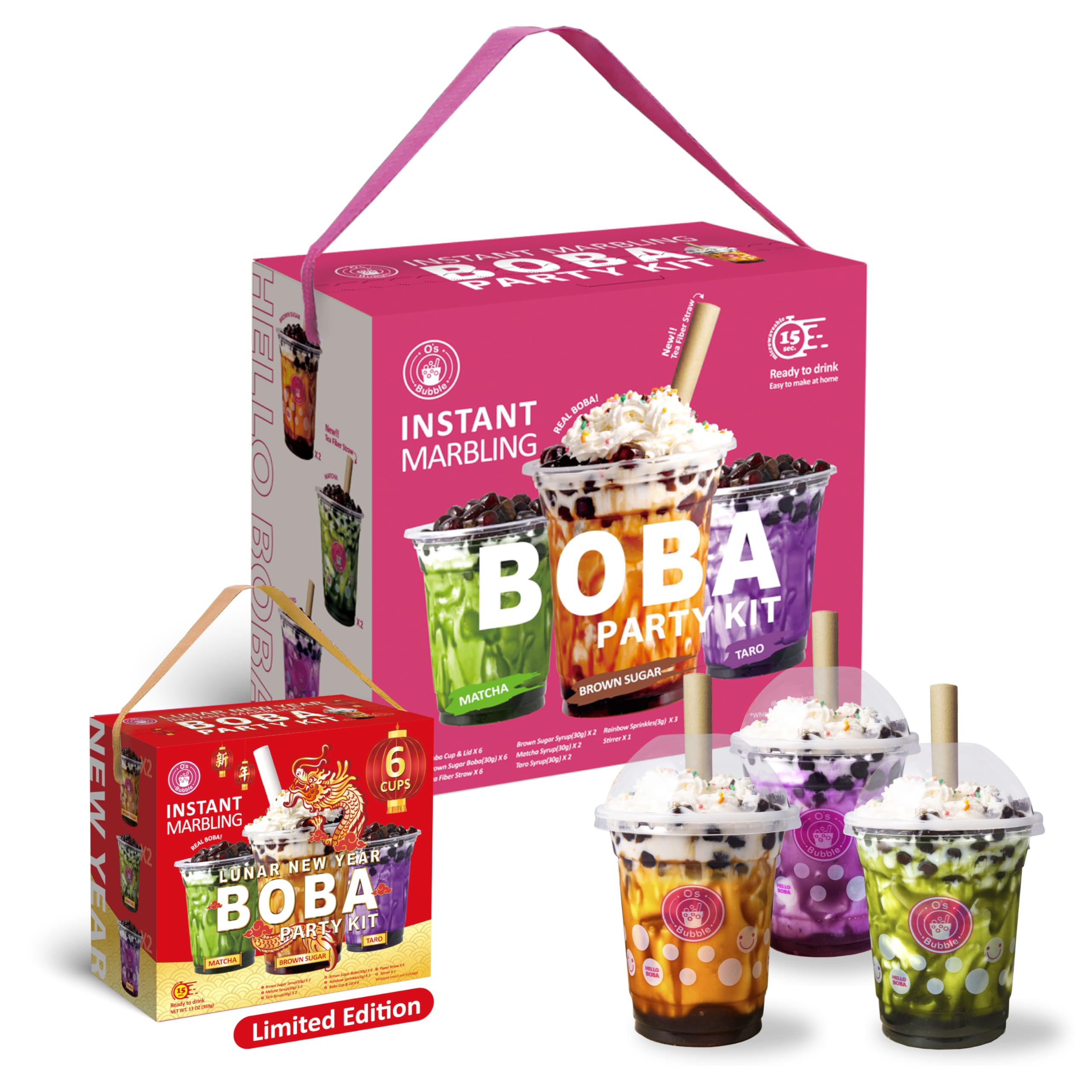 Mua O’s Bubble Instant Marbling Boba Party Kit (Ambient) – 6 Servings ...