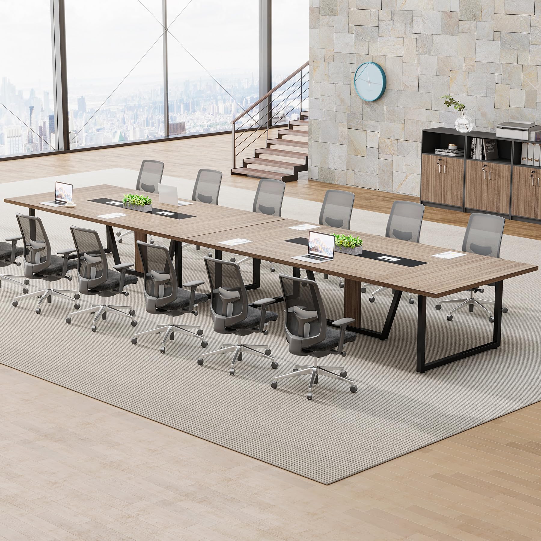Tribesigns 8FT Conference Table, 94.49 L X 47.24 W X 29.53 H Inches ...