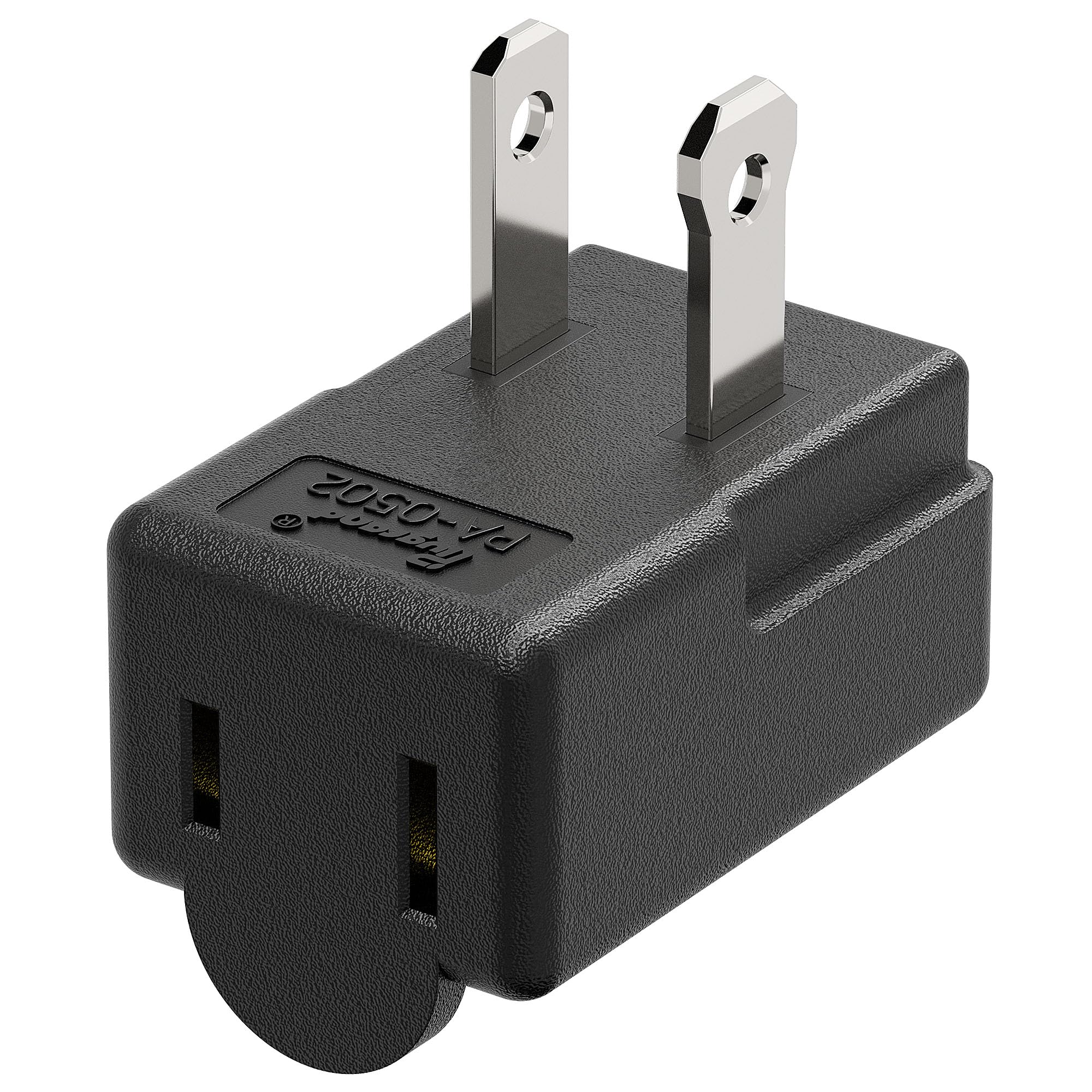 Right Angle Adapter,2-Prong 90 Degree Downward Angled AC Adapter ...