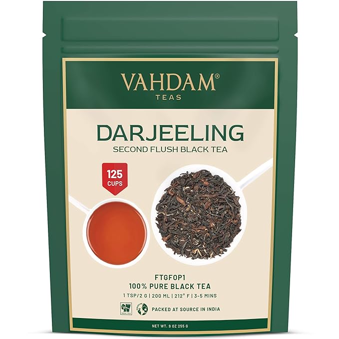 Amazon.com : VAHDAM, Darjeeling Tea Leaves from Himalayas (120+ Cups), 100% Certified Pure ...