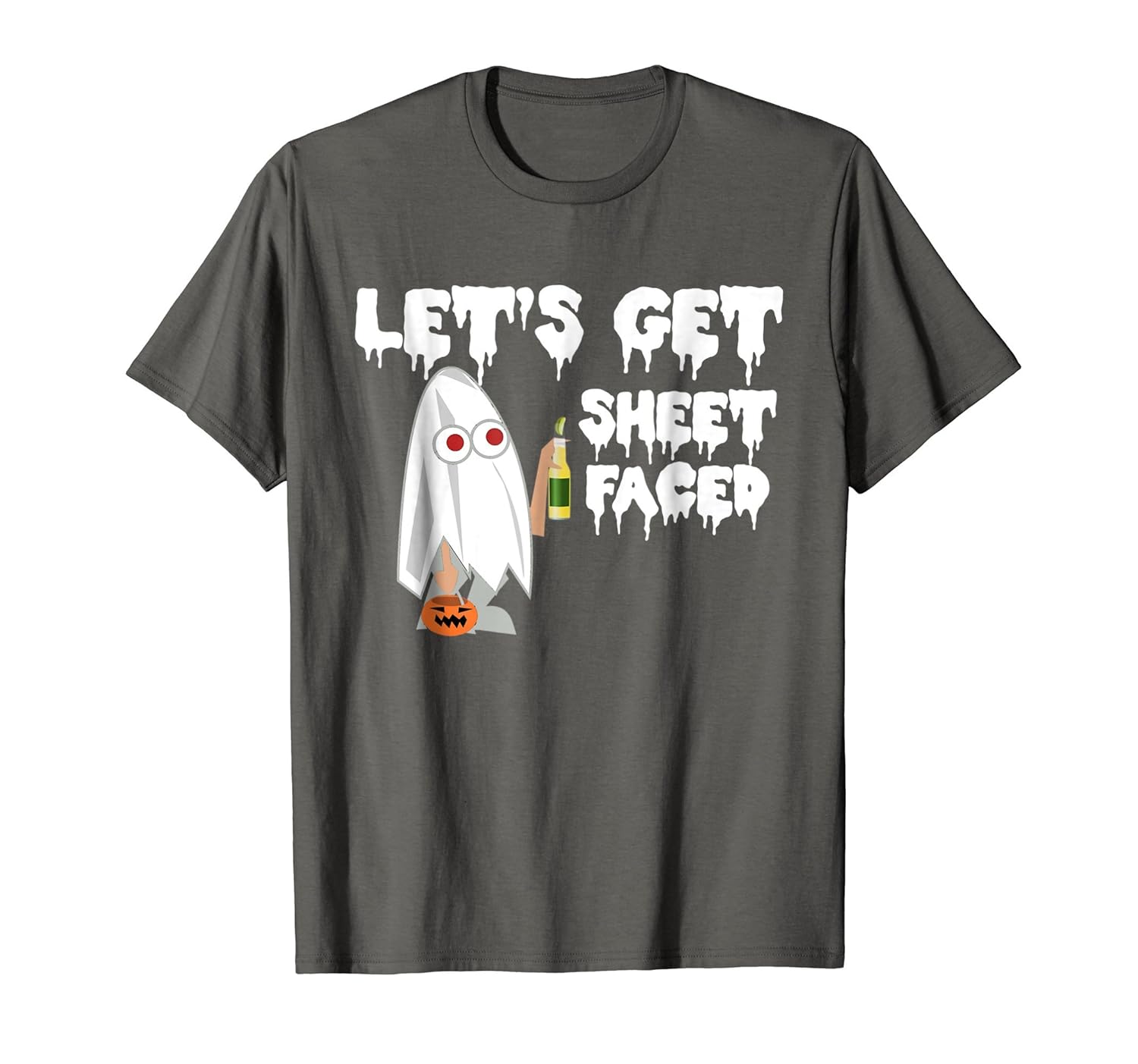 Ghost Sheet Face Funny T Shirt Halloween Costume Ghost Shirt-mt ...