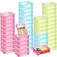 Amazon.com: Suzile 50 Pcs Plastic Crayon Box with Lid 4.8 x 3.4 x 1.6 ...