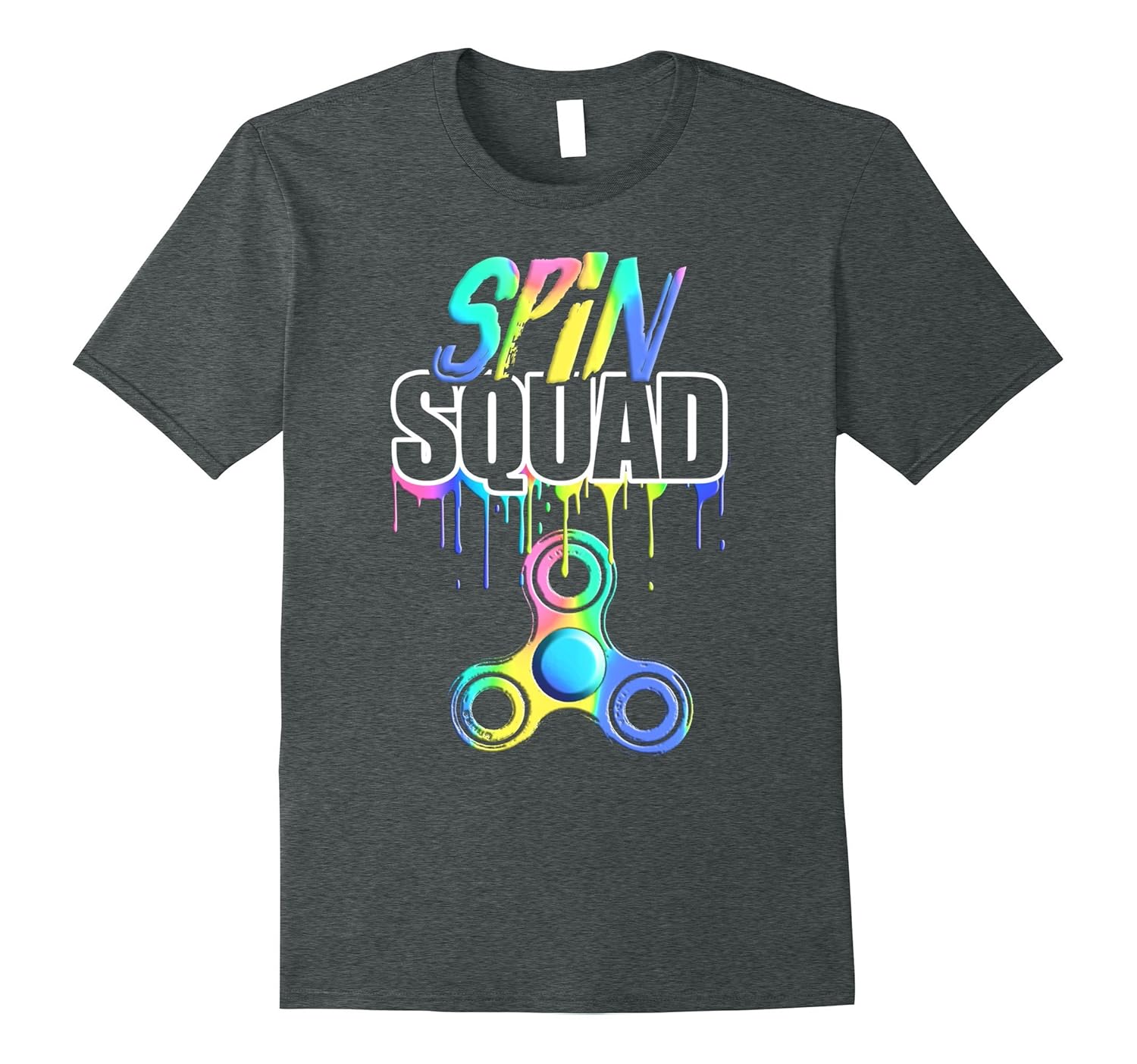 Fidget Spinner Spin Squad Dripping Drips Rainbow Tee-4LVS – 4loveshirt