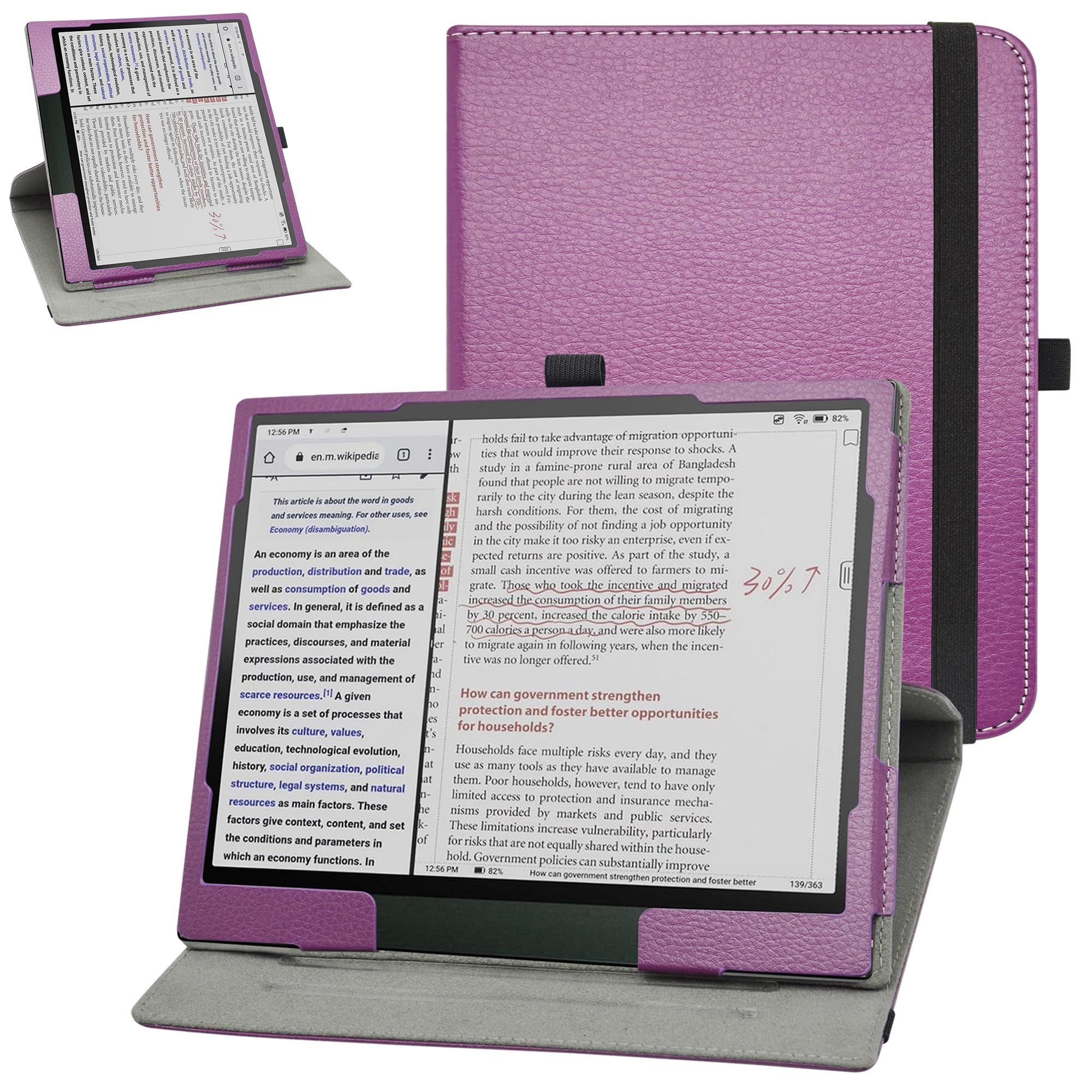 MAMA MOUTH for Boox Note Air4 C Case,360 Degree Rotary Stand with Cute ...