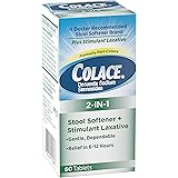Amazon.com: Colace 2-In-1 Stool Softener & Stimulant Laxative Tablets ...