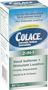 Amazon.com: Colace 2-in-1 Stool Softener & Stimulant Laxative Tablets ...