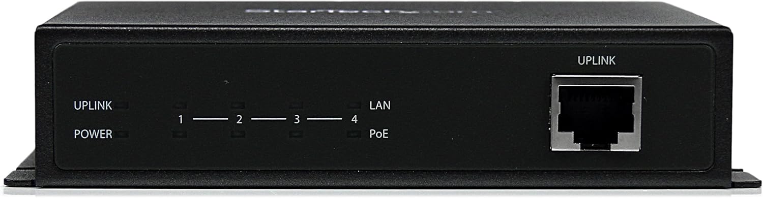 StarTech IES51000POE 5 Port Unmanaged Industrial Gigabit PoE Switch with 4 15.4W Power Over ...