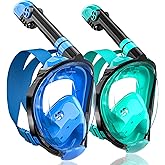 Amazon.com : PRODIGY Full Face Snorkel Mask Adult Kids – 180° Panoramic ...