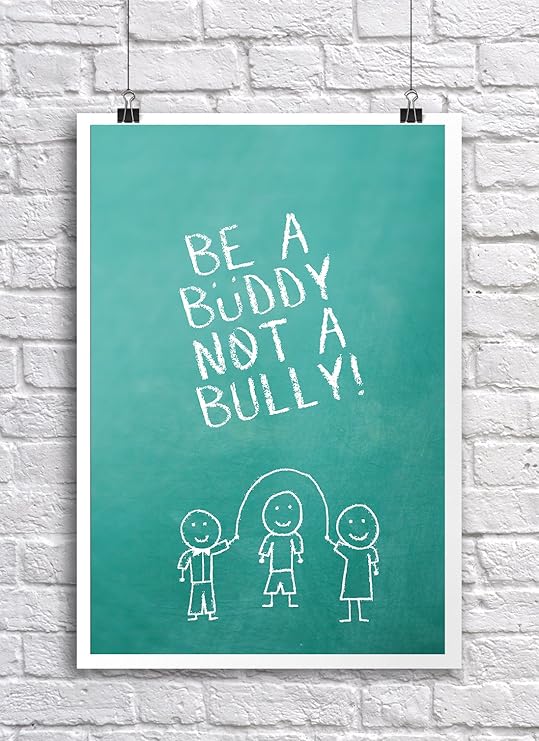 Amazon.com: JSC383 Be A Buddy Not A Bully Classroom Poster | 18-Inches ...