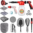 Amazon.com: Car Wash Foam Gun Set, Foam Cannon, Adjustable Hose Wash Sprayer with 2.5 to 6 Bars ...
