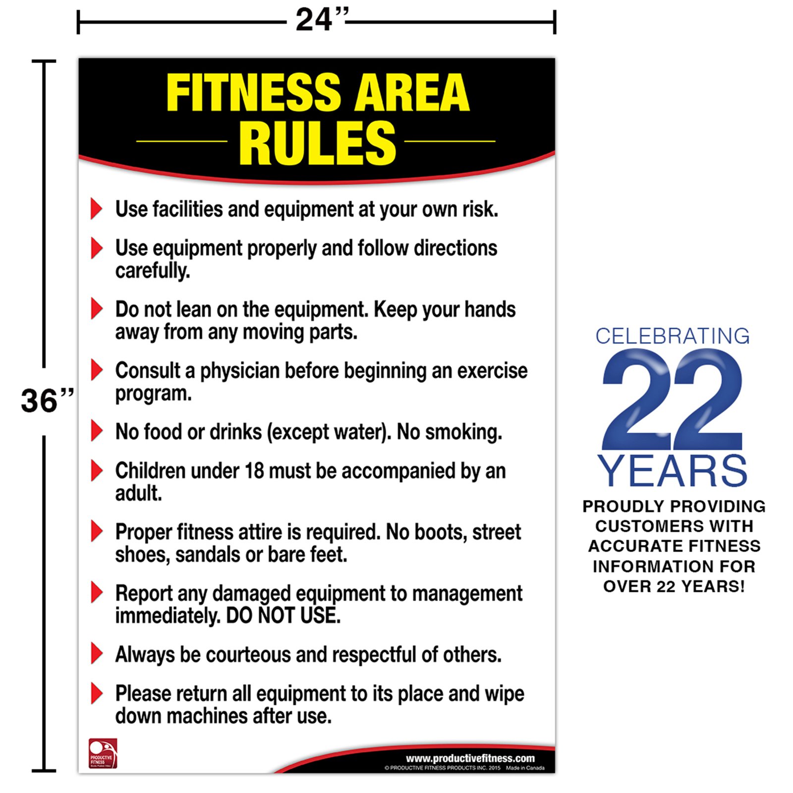 Fitness Area Rules Poster/Chart: Gym Safety Rules Poster, Rules Chart ...