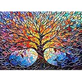 Amazon.com: Stained Glass Puzzle, Jigsaw Puzzles 1000 Pieces for Adults ...