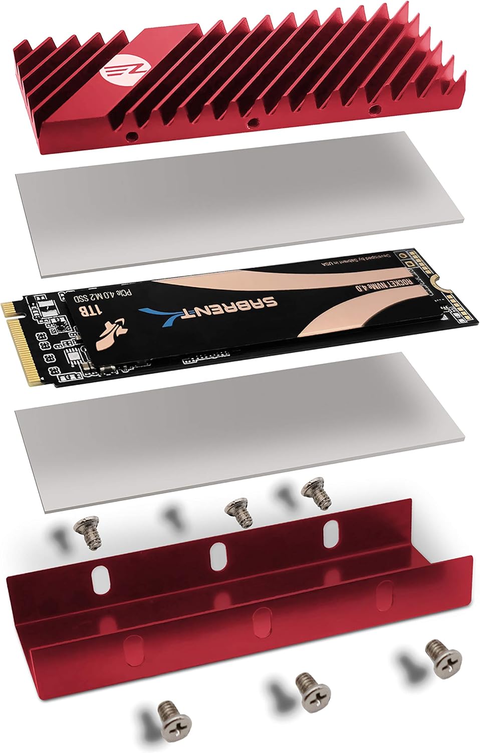 EZDIY-FAB M.2 2280 SSD heatsink, Double-Sided Heat Sink, High ...