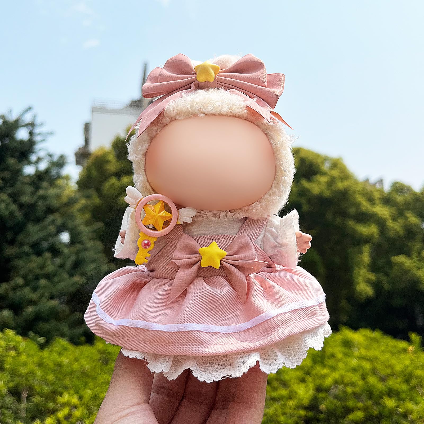 Labubu Clothes – Magical Girl Outfit for 17cm Labubu Doll, Layered Pink ...