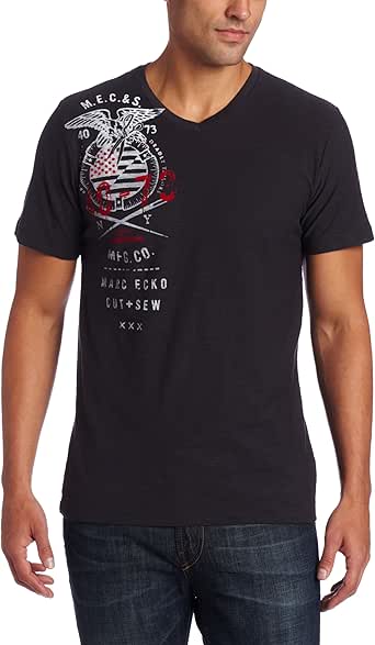 Marc Ecko Cut & Sew Men's Emblematic Tee, Phantom, Medium | Amazon.com