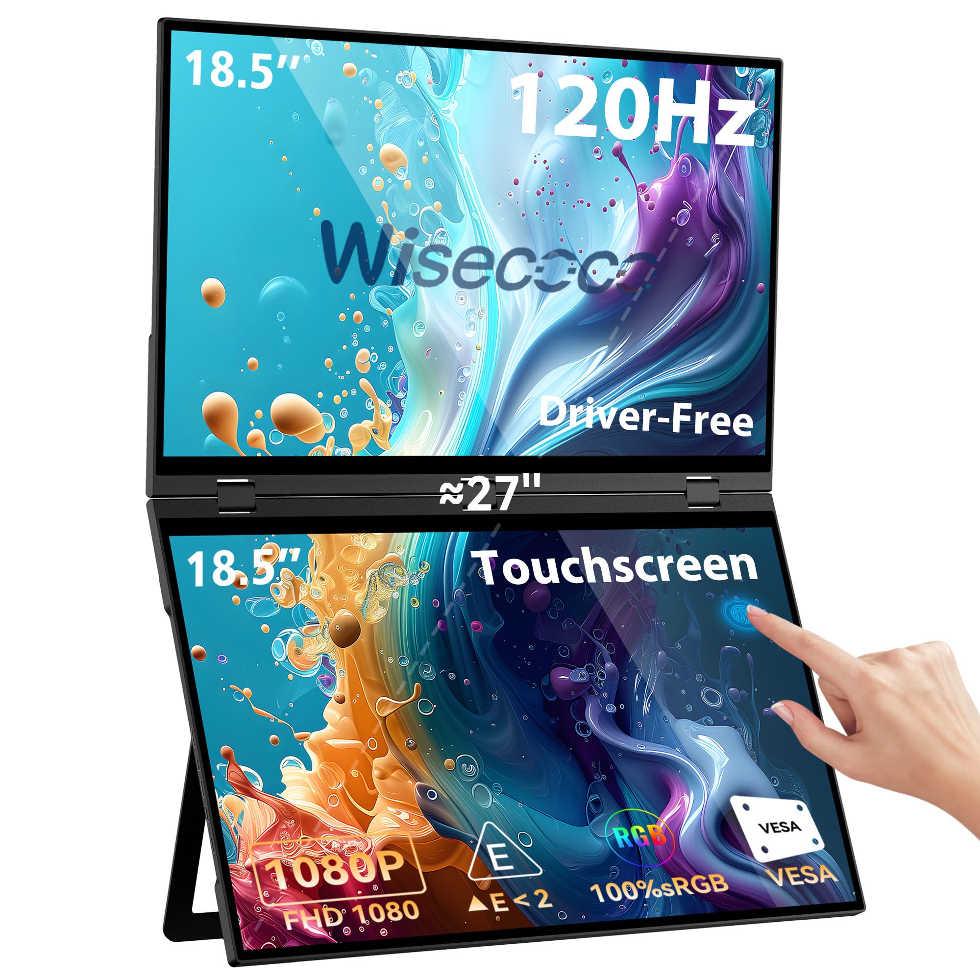 Mua 18.5'' 120Hz FHD 1080P Touch Screen Dual Triple Portable Monitor ...