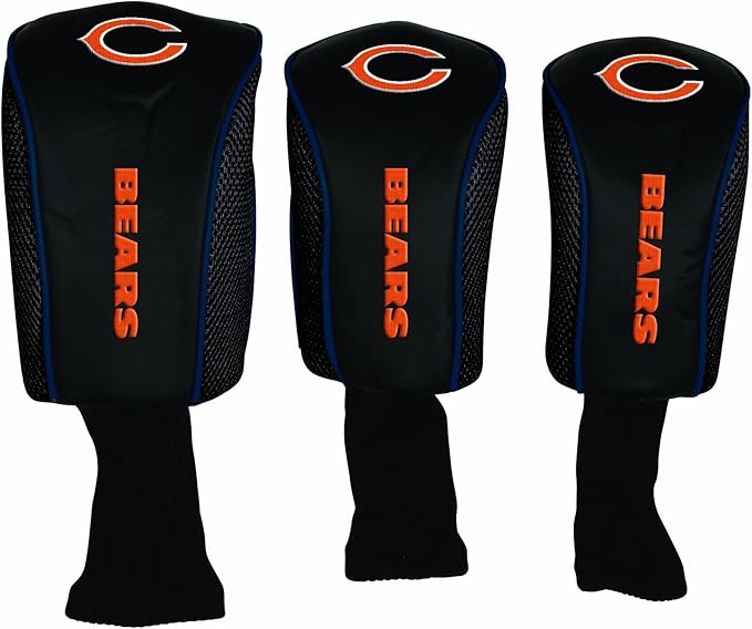 Amazon.com : NFL Chicago Bears 3 Pack Mesh Longneck Headcover Set ...