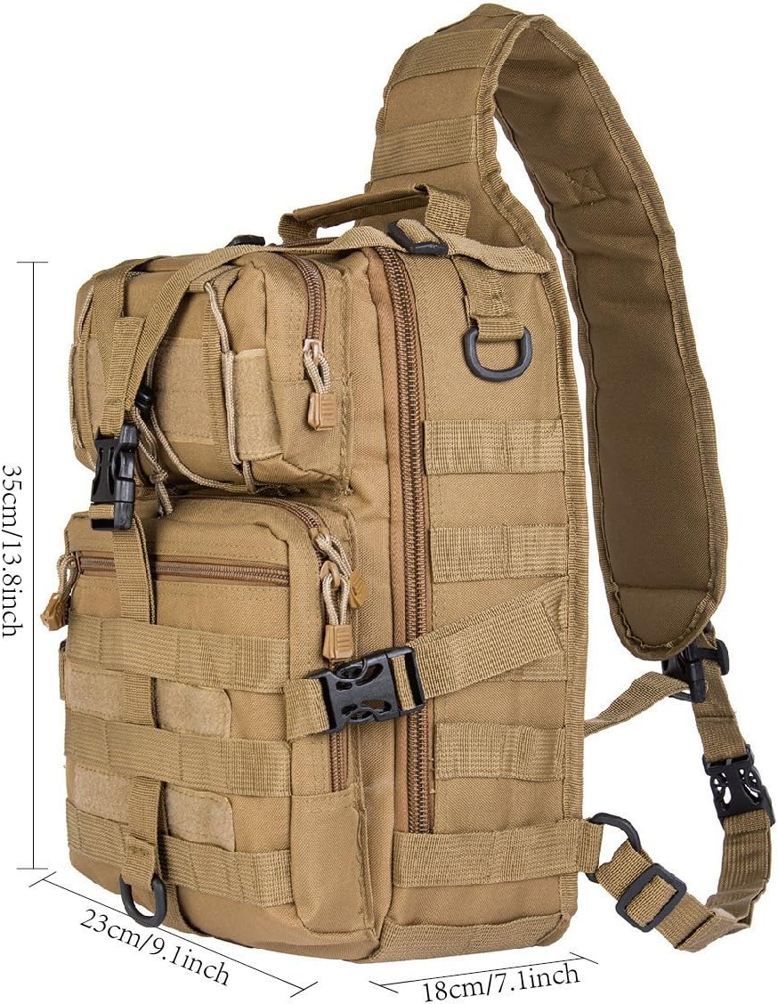 RIAVIKA 20L Small Tactical MOLLE Sling Pack – Compact and Versatile ...