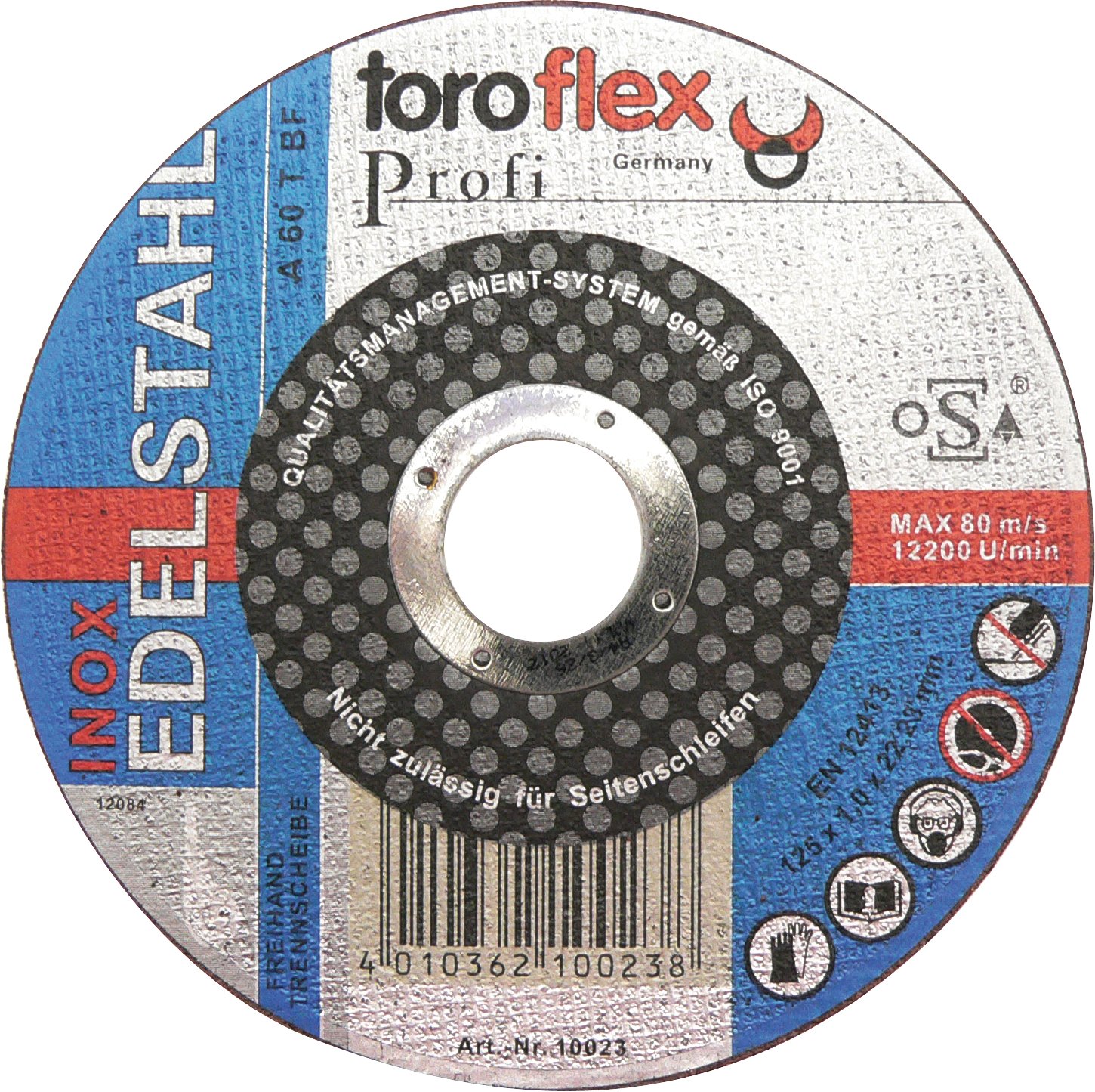 Toroflex Trennscheibenset 10TGL. 125x 1,0mm Inox Progress Edelstahl ...