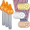 Amazon.com: Zomiboo 18 Pieces Kids Winner Award Medals Sets 15 Pcs Gold ...