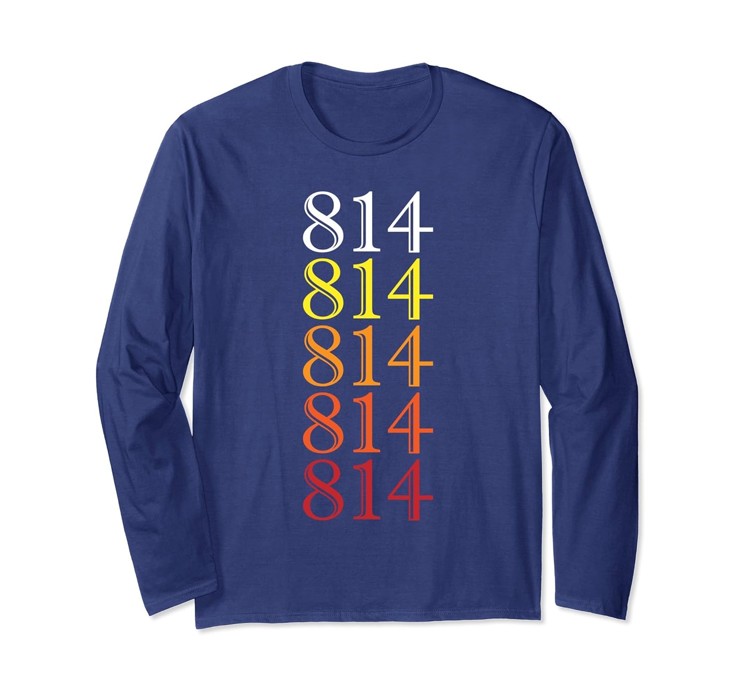 814 Area Code Long Sleeve T-Shirt Pennsylvania PA – Tee-4LVS – 4loveshirt