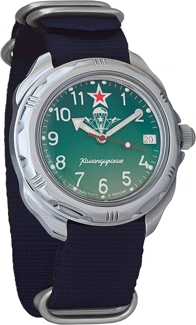 Vostok Komandirskie 2414 Reloj Militar Ruso mecánico de Cuerda Manual ...