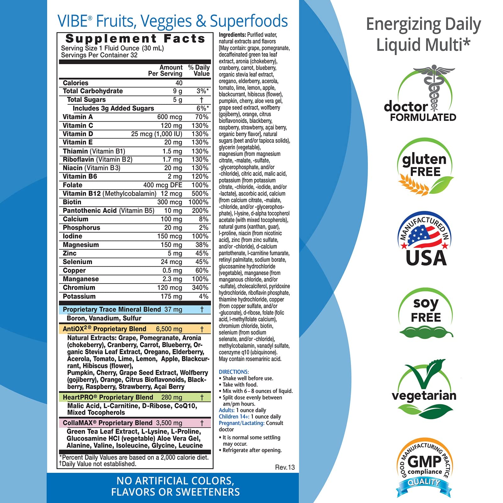 Mua Eniva Health Vibe Liquid Daily Multivitamin | Fruit & Veggie ...