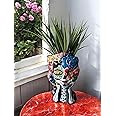 Amazon.com: Talavera Day of the Dead Planter - 10” Handcrafted Skeleton ...