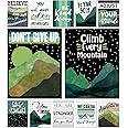 Amazon.com: Weekgrat 12 Scandi Mountains Motivational Classroom Posters ...