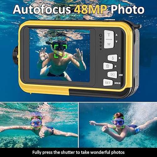 Dual Screen Selfie Camera 4K Waterproof Camera With Dual Screen - 11FT ...