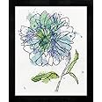 Amazon.com: Design Works Crafts Blue Floral, 8 x 10 Counted Cross ...