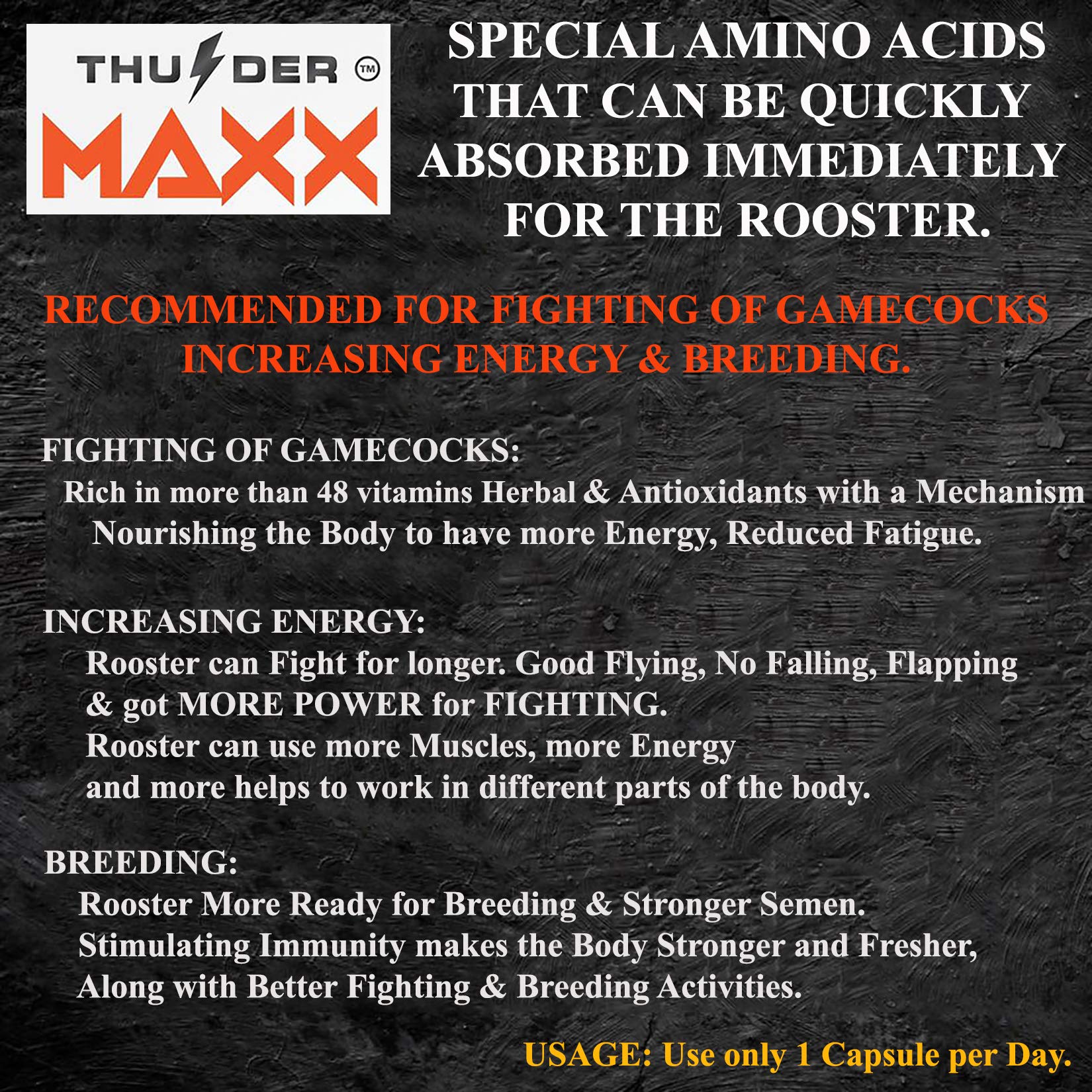 Mua Thunder New Max Vitamins Health Supplement Capsules Rooster Booster ...