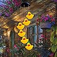 Amazon.com : Color Changing Solar Power Duck Wind Chime,Animal ...