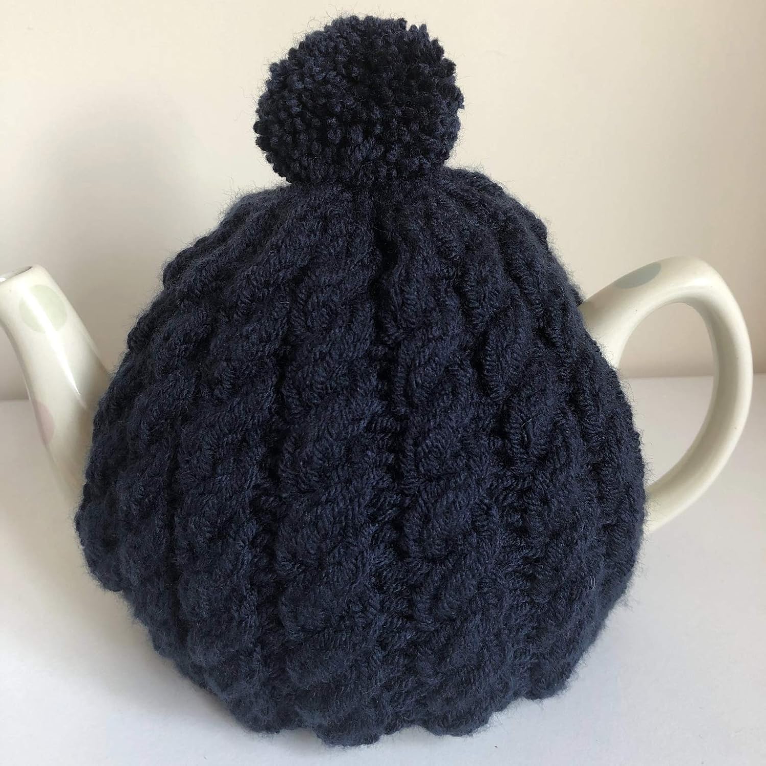 Raspberry Pink Knitted Cable Tea Cosy for a Standard sized 4 to 6 cup ...