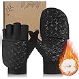 Amazon.com: Winter Fingerless Gloves, Touchscreen Convertible Flip Top ...