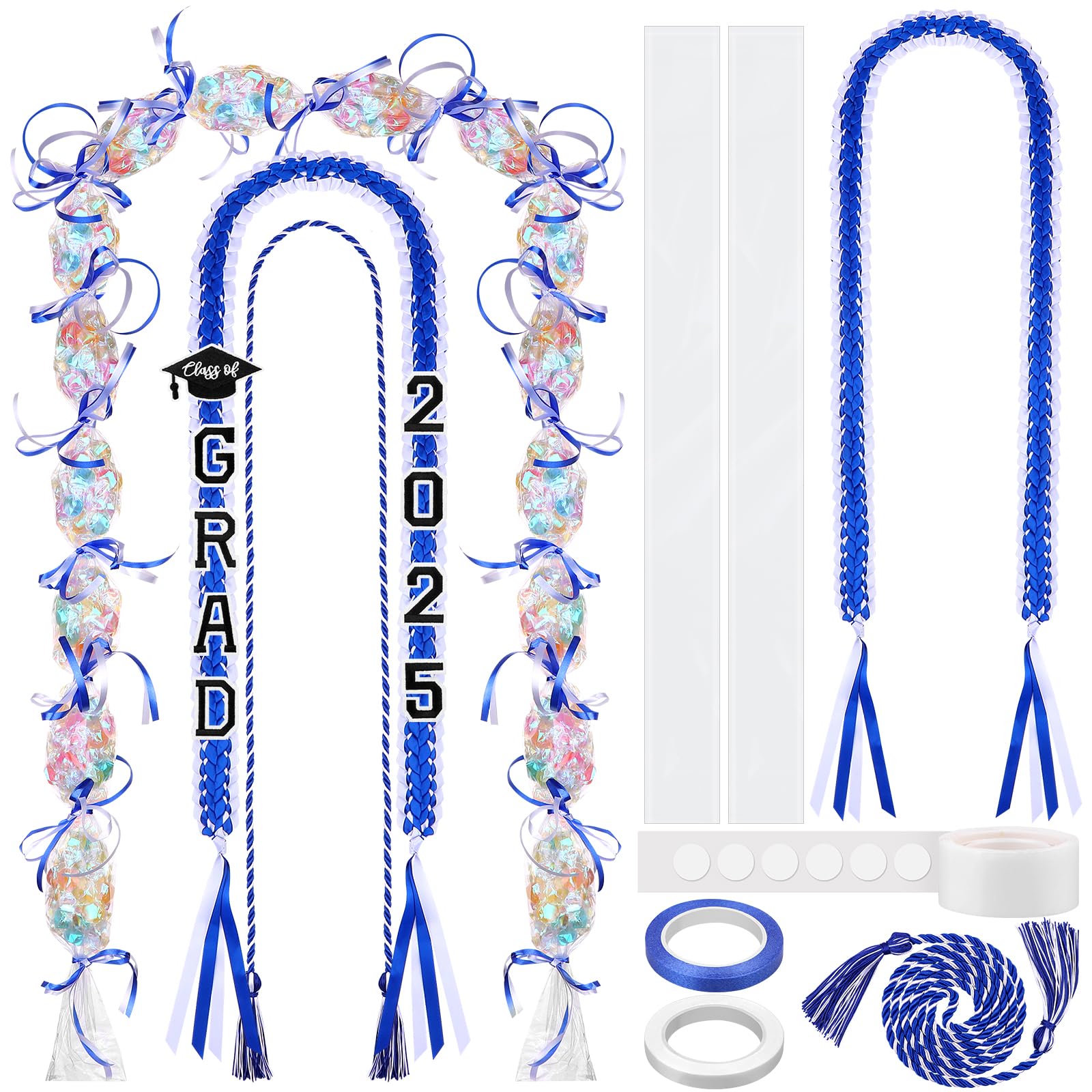Graduation Ribbon Lei Class of 2025 Graduation Leis Kit Grad Handmade ...