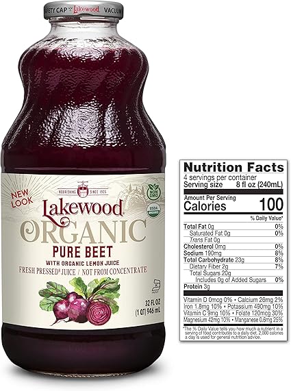 Lakewood Organic Pure Beet Juice, 32 Ounce (Pack of 6): Amazon.ca: Grocery