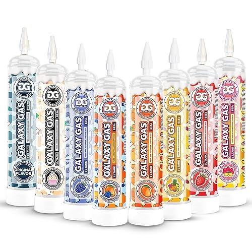 Galaxy Gas Eight Variety Flavors Whipped Cream Dispenser Cartridge Tank ...