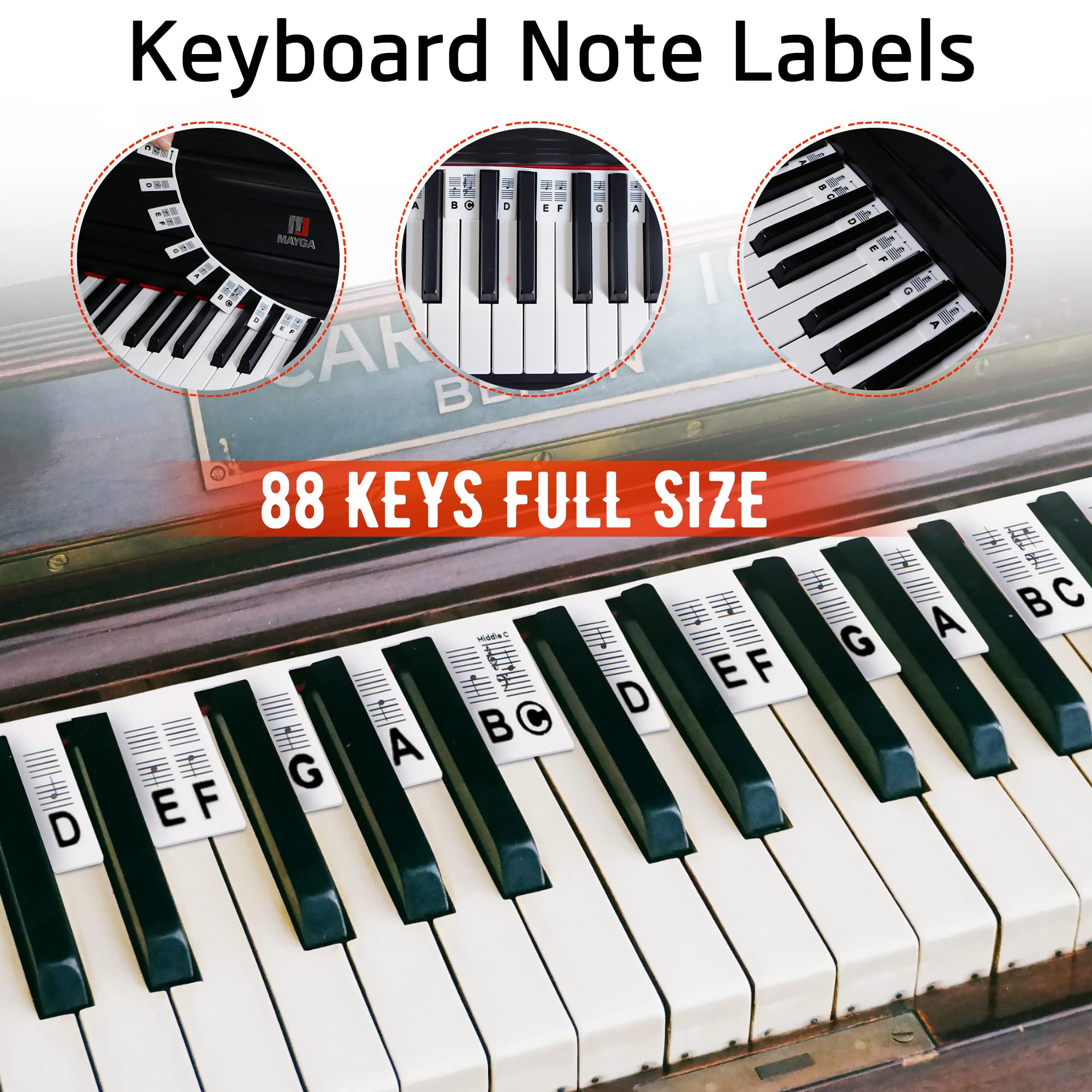 Mua YUBIRD Removable Piano Keyboard Note Labels - Piano Keyboard ...