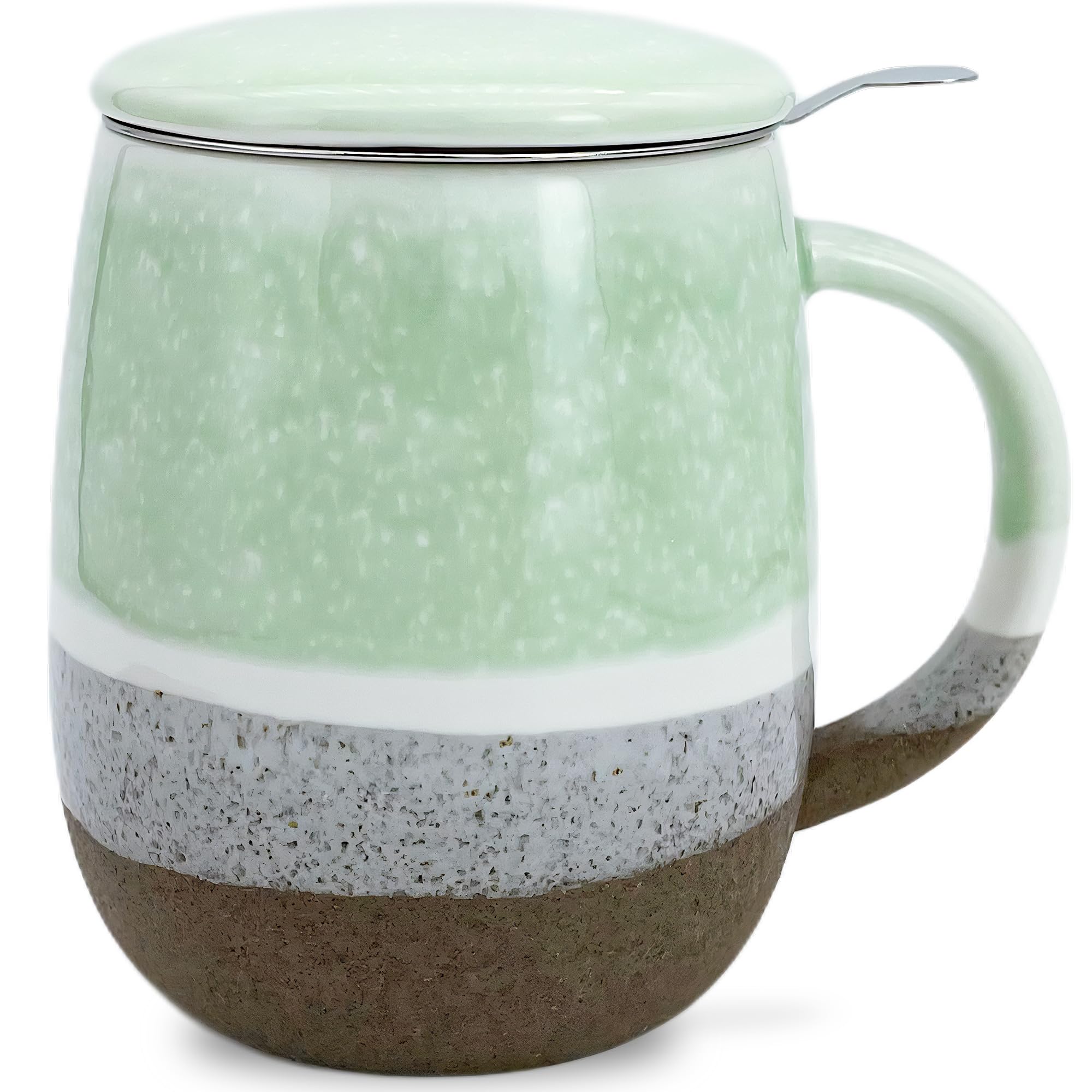 YumKubis 13.5 OZ Reactive Glaze Tea Infuser Cup, Loose Leaf Tea Cup ...