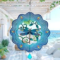 Dragonfly Wind Spinners Metal Dragonfly Wind Spinner Chain Kinetic