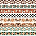 Amazon.com: Whaline 82Ft Groovy Vintage Bulletin Board Borders Boho ...