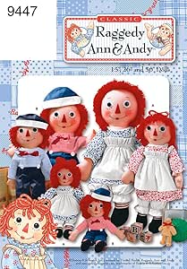Amazon.com: Simplicity Sewing Pattern 9447 Raggedy Ann and Andy Dolls ...