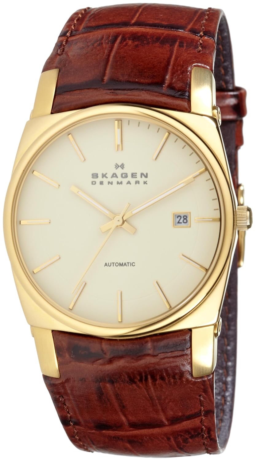 Skagen Gents Watch Automatic Leather 759LGL: Skagen: Amazon.co.uk: Watches