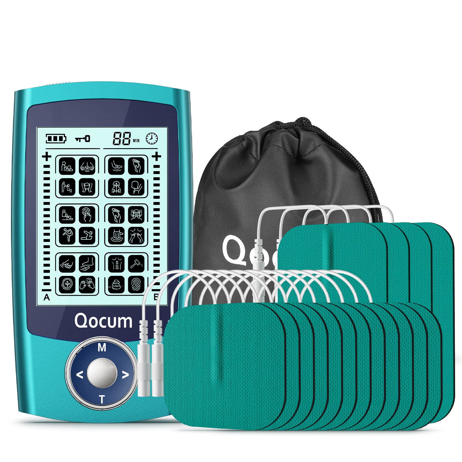 Qocum TENS Unit Muscle Stimulator: Dual Channel TENS Unit for Pain ...