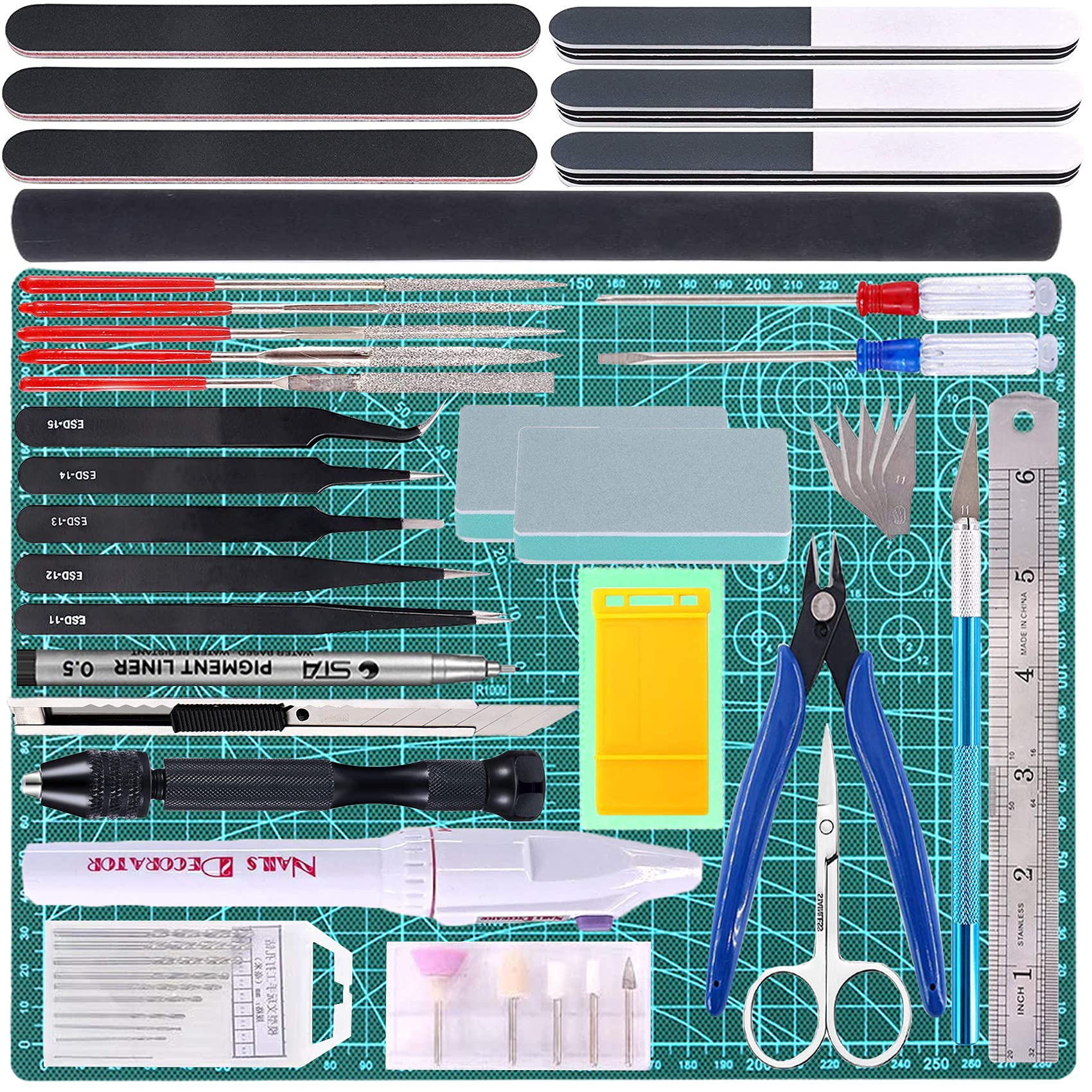 Buy 55Pcs dam Tools Kit pla Tools dam Model Kit Tool Bandai Tool Kit ...
