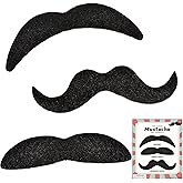 Amazon.com: Itscolofy 3PCS Fake Mustache Self Adhesive, Stick On ...