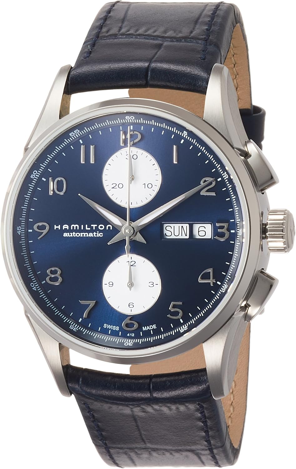 Amazon.com: Hamilton Jazzmaster Maestro Chronograph Automatic Blue Dial ...